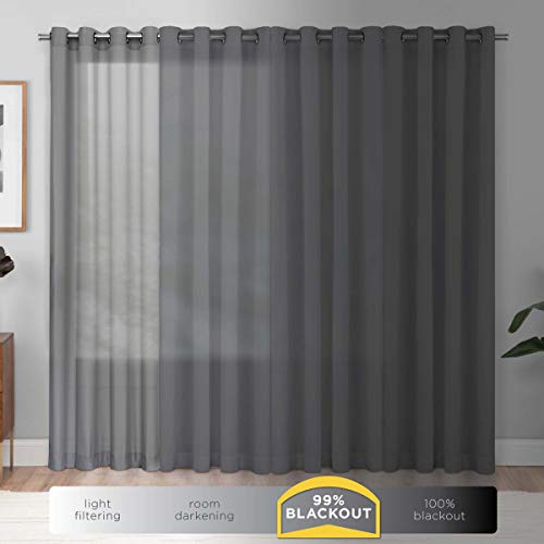 ECLIPSE Kendall Modern Blackout Thermal Rod Pocket Window Curtain for Bedroom or Living Room (1 Panel), 42 X 63, Purple