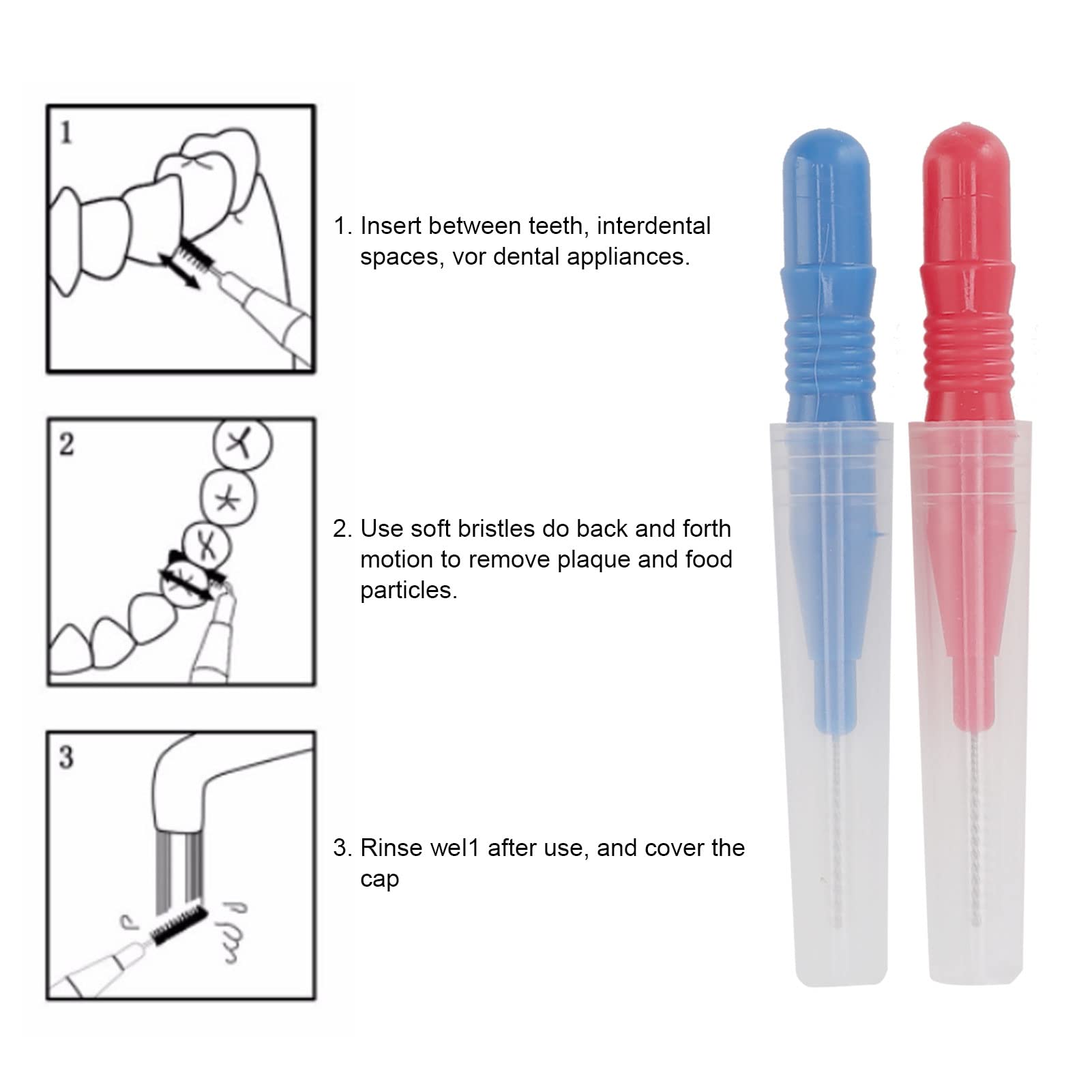 Braces Flossers,Braces Kit,50Pcs Interdental Brush Tooth Floss Tooth Cleaning Tool Toothpick Dental Flossing Brush Oral Dental Hygiene Dental Flosser