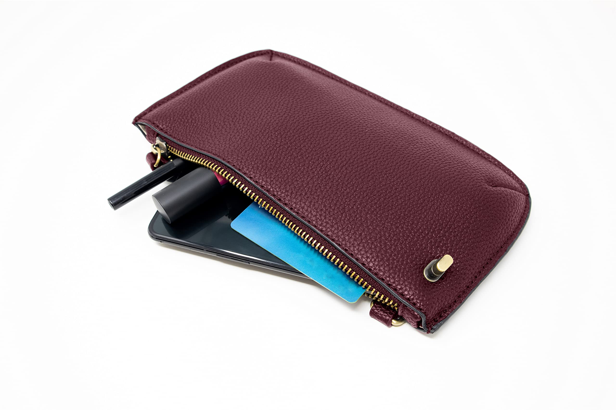 Joy Susan Women's Fashion Purse Mini Crossbody Wristlet Clutch Handbag - Plum