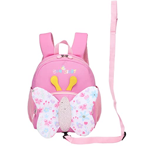 DNSHAN 3D Animal Toddler Bag Girls Boys, Preschool Kindergarten Daycare Nursary Travel Mini Toddler Bookbag with Anti-Lost Safety Rope,School Bag for Baby Girl Boy 2-4 Years
