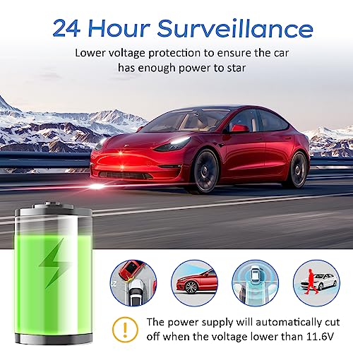 Dash Cam Hardwire Kit USB C Microwave Radar Sensing Dashcam Hardwiring Kit 12V-24V to 5V/3A Dash Camera Adapter Hardwire Charger Cable 11.5ft (Type C USB)