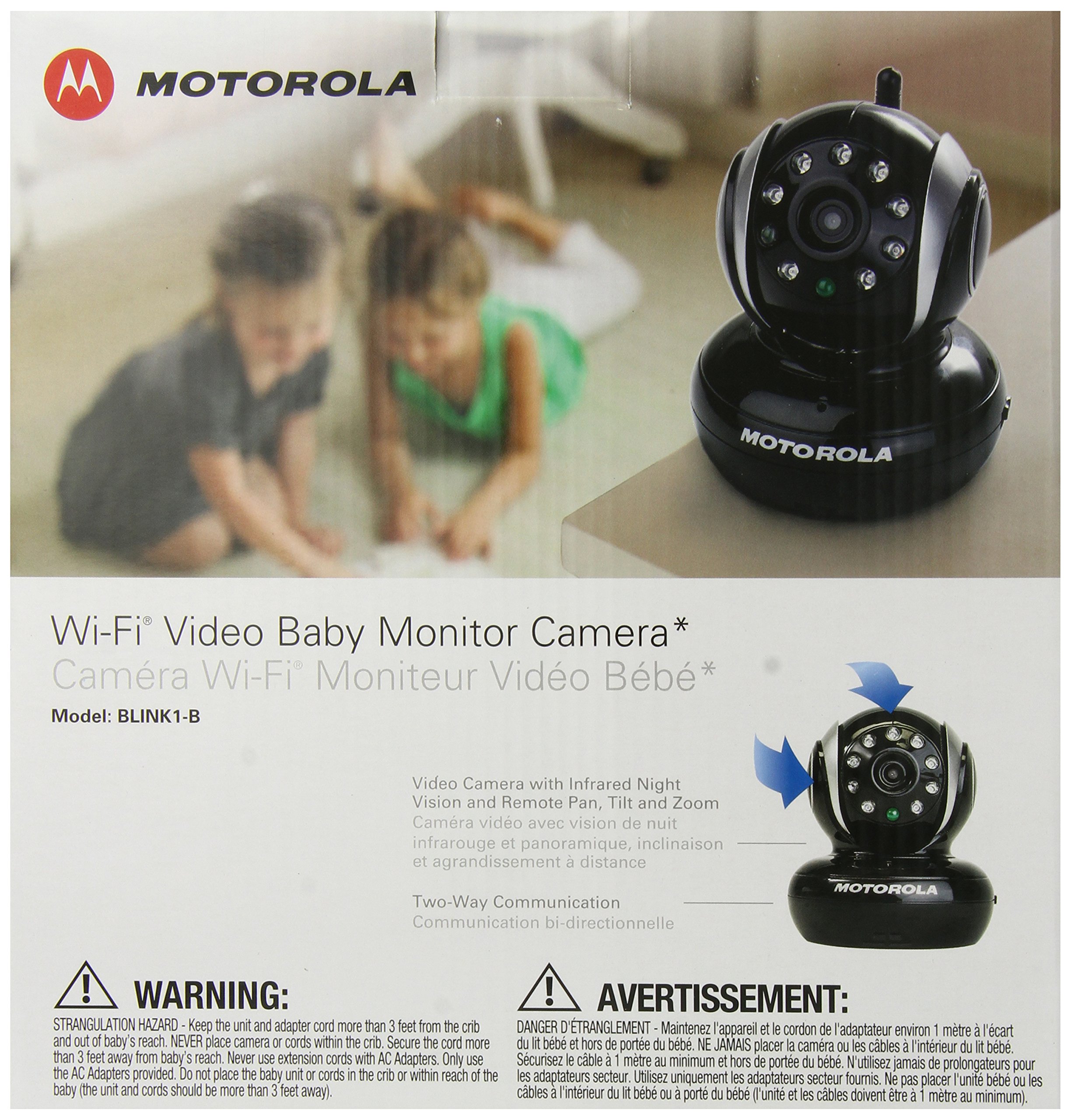 Motorola Blink1 Wi-Fi Video Camera for Remote Viewing with iPhone and Android Smartphones and Tablets, Black