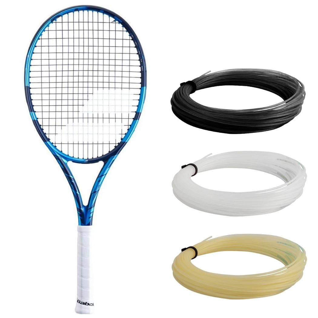 Babolat Pure Drive Team Tennis Racquet - Strung with 16g White Babolat Syn Gut at Mid-Range Tension (4 1/8" Grip)