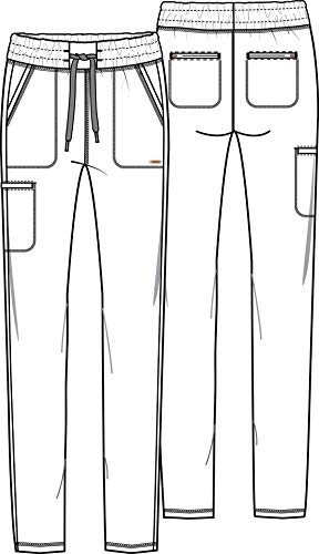 Form Scrub Pants for Women, Knit Drawstring Scrubs for Women CK095P, XXS Petite, Black