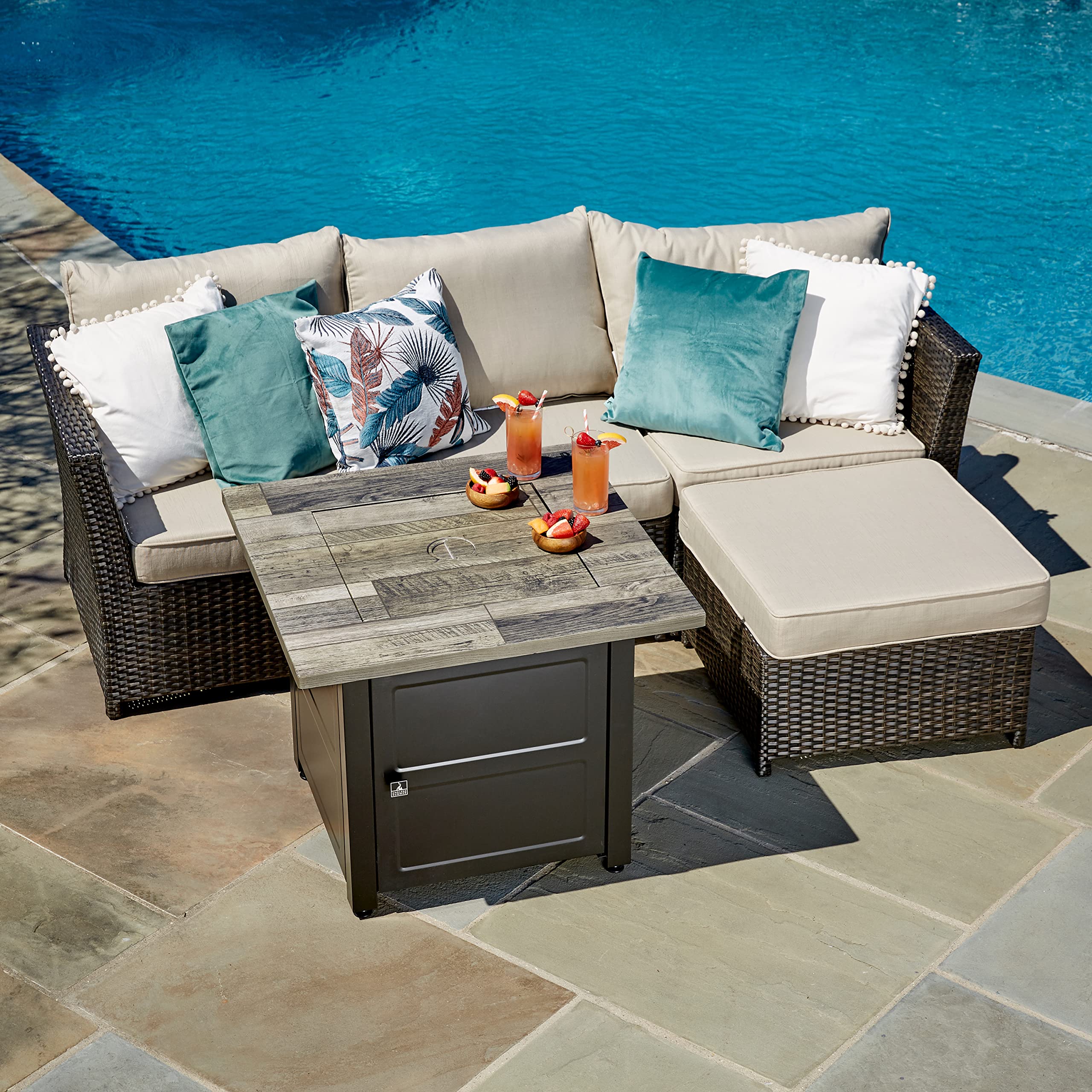 Carson Brown 30β Square Gas Fire Table