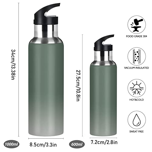 Cute Valentine Gnomes Insulated Water Bottle with Straw Lid Stainless Steel Vacuum Bottles with Handle for Hiking Camping 20 oz BAP-Free