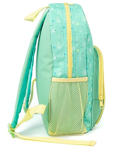 Disney Tinker Bell Girls Backpack | Enchanting Green Glitter Rucksack | Adjustable Straps | Spacious Compartments