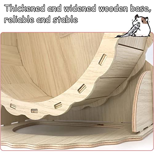 Hamiledyi Hamster Wheels Wooden Small Pets Exercise Wheel Silent Hamster Running Wheel Mouse Running Spinner Wheel for Gerbil Mice Guinea Pigs Dwarf Syrian Hamster (8.26in)