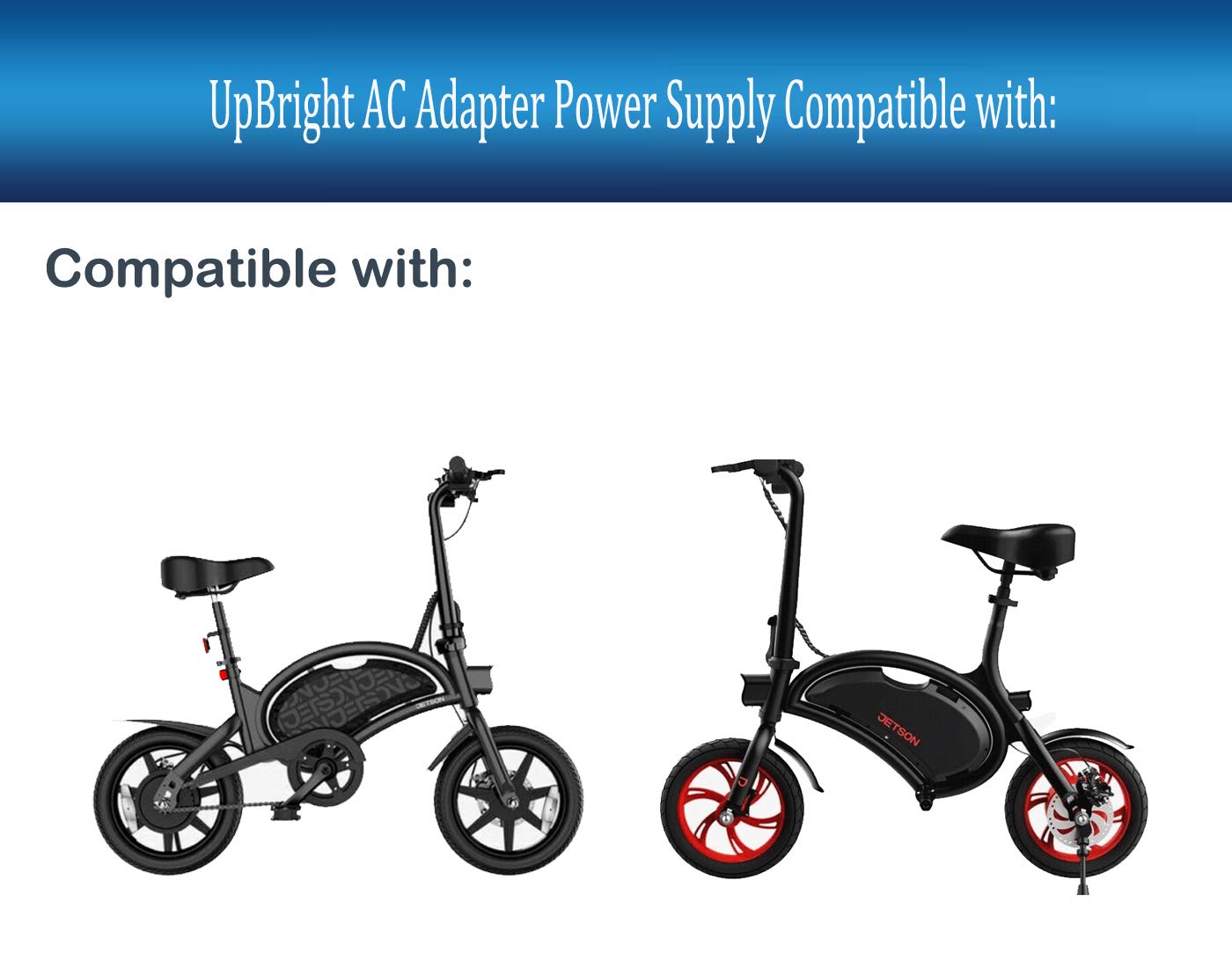 UpBright 42V AC/DC Adapter Compatible with Jetson Bolt Pro Folding Electric Scooter Bicycle Bike JBOLT-BLK JBOLT-BKR JBOLT-BKG JBOLT-RED-BT JBLTP-BLK Metro 36V Lithium-ion Battery PJBOLT19-CH Charger