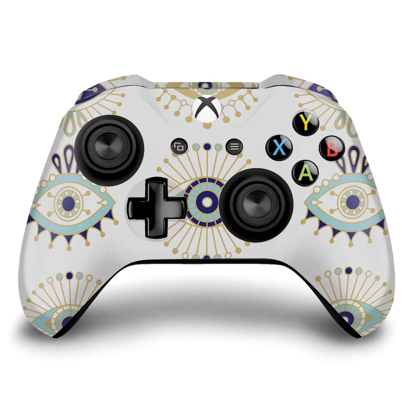 Head Case Designs Officially Licensed Cat Coquillette Blue Gold Art Mix Vinyl Sticker Gaming Skin Decal Cover Compatible With Xbox One S/X Controller
