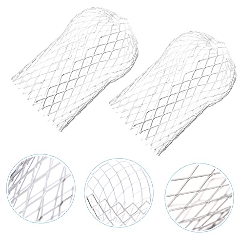 DOITOOL 12 pcs drain filter roof downspout strainer gutter balloon guard stainless filter strainer gutter downspout guard anti-blocking Screen Shield net safety mask Stainless steel