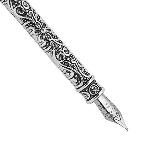 Feather Pen European Retro Feather Quill Alloy Pen Dip Nibs Calligraphy Writing Pen Gift Set for Couples, friends, colleagues, elders, teachers,etc ()