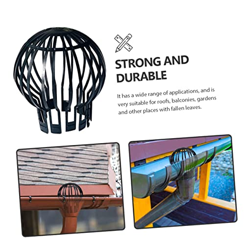 DOITOOL 4 Pcs Eaves Filter Cover Drainage Ditch Strainer Cover Gutter Downspout Strainer Expandable Downspout Expanding Water Hose Round Balloons Plastic Strainer Roof Gutter Filter Pp