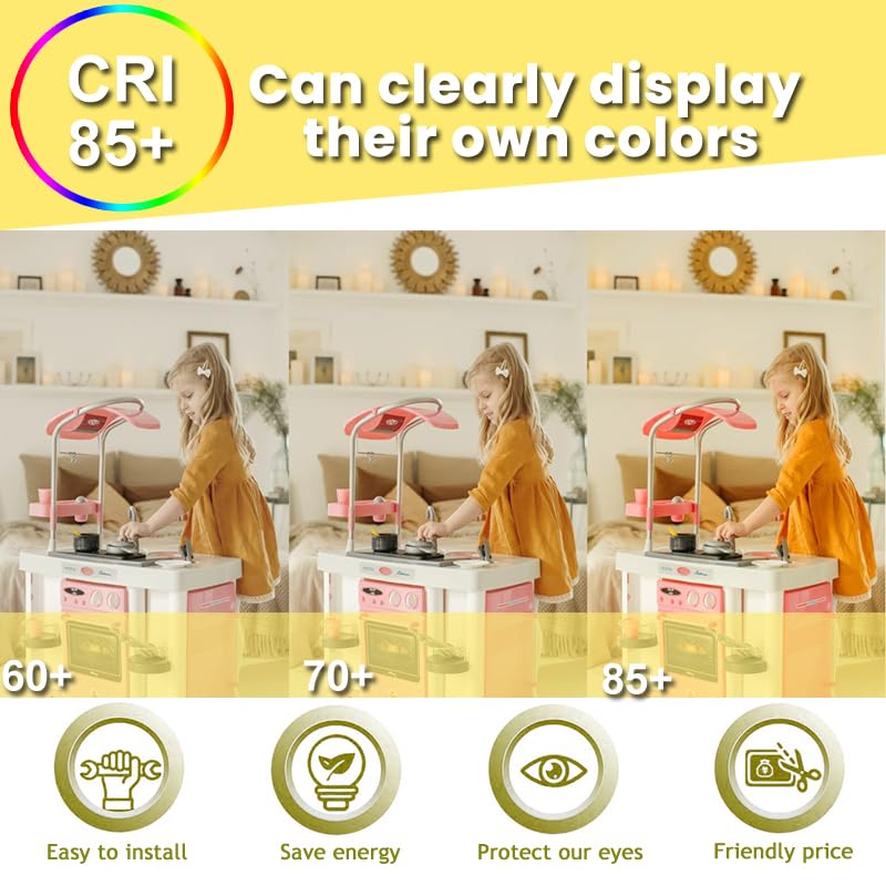 ZSCBBKJ E12 Smart Bulbs Dimmable, 7W E12 LED Bulbs with 2.4GHz Remote Control (No Battery), Stepless Dimming (2700K~6500K) & Color Changing (Warm~White) Bulbs (Pack of 4)
