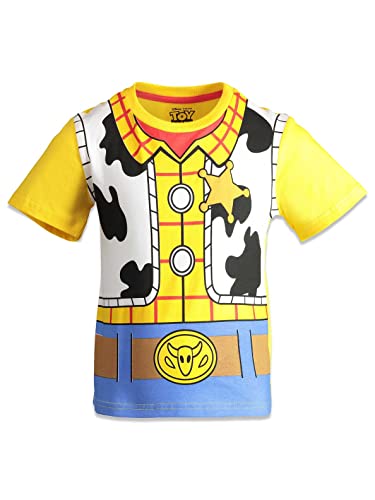 Disney Pixar Toy Story Buzz Lightyear Woody Rex Slinky Dog Big Boys 4 Pack T-Shirts Multi 18