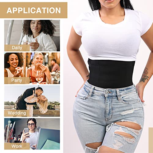 FeelinGirl Waist Trainer for Women Three Trimmer Belts Workout Plus Size Tummy Underbust Sport Girdle Body Shaper With Velcro