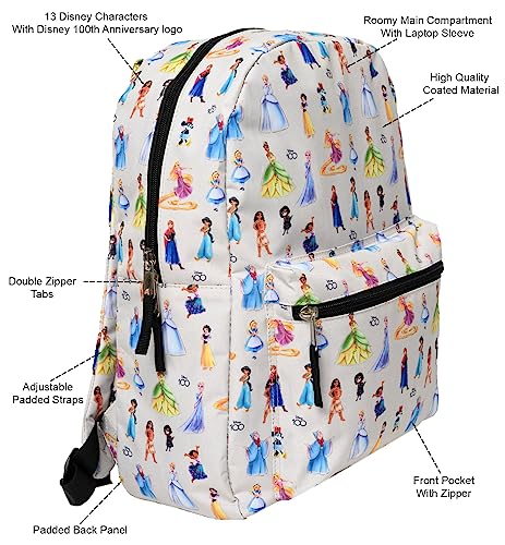 Disney 16" Laptop Backpack Cargo Pocket D100 Princess Minnie Mouse AOP