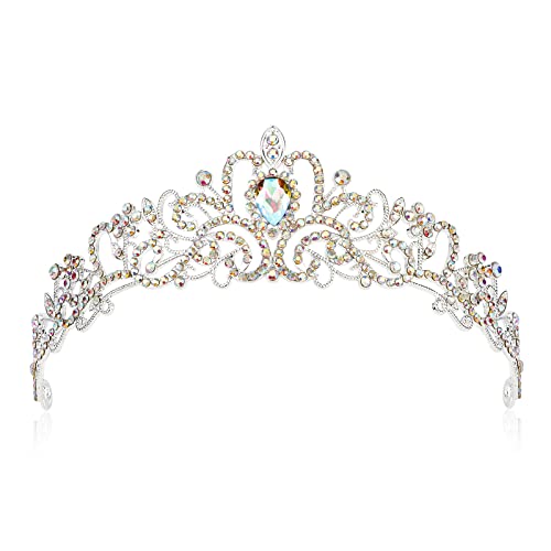 CIEHER AB Rhinestones Tiara Crowns for Women Girls Princess Crown Tiaras for Women Bridal Wedding Prom Quinceanera Birthday Crown Christmas Crown Gifts Hair Accessories for Women Girls