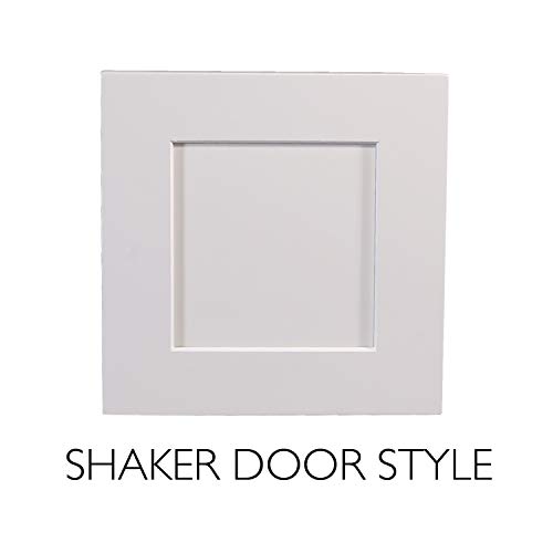 Design House 584870 Bath Shaker 2-Door Bathroom Vanity with Cultured Marble White Top, 4-Inch Centerset, 2 Piece