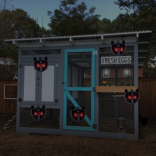 Careland 4 Pack Solar Nocturnal Animal Repeller Predator Control Light Coyote Repellent Devices with Bright LED Strobe Lights Deer Skunk Raccoon Repellent for Garden Yard Farm Chicken Coop