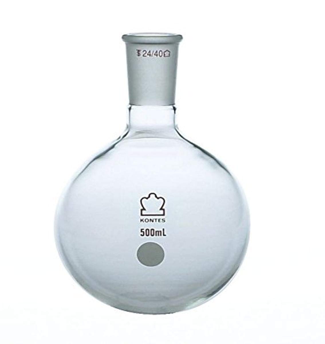Kimble Chase KIMAX 601000-0629 Heavy Wall Round Bottom Flasks, Single 29/42 Standard Taper Neck, Borosilicate Glass, 500 ml