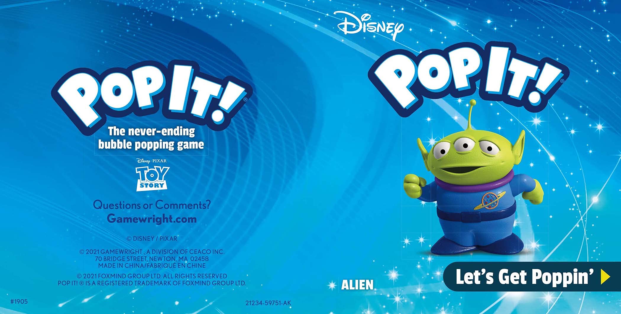 Pop It! - Disney, Alien,Multi-Colored,1905