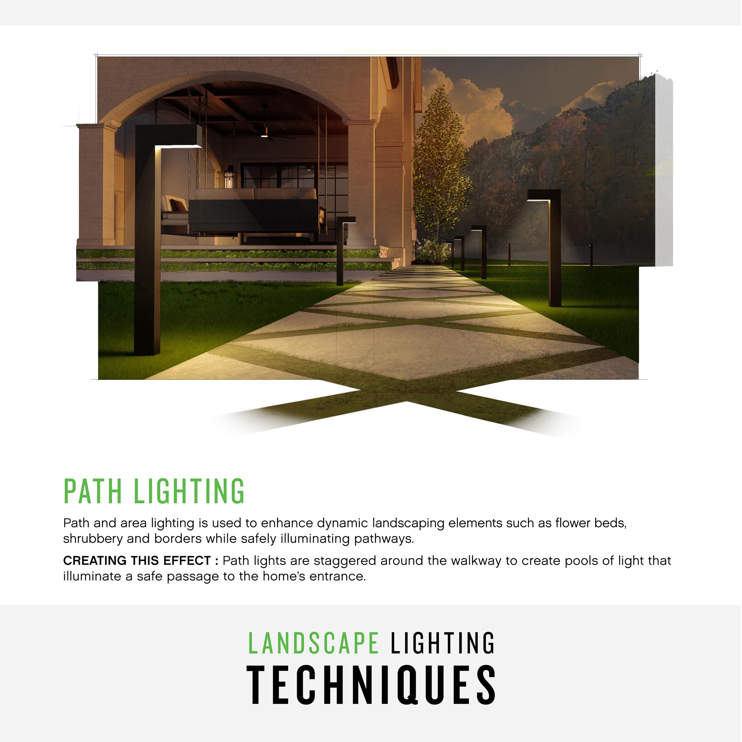 Hinkley Landscape Lighting Atlantis Bollard Landscape Path Light β Contemporary Landscape Lighting Illuminates Walkways for Increased Safety and Security, Square Mini, Titanium Finish