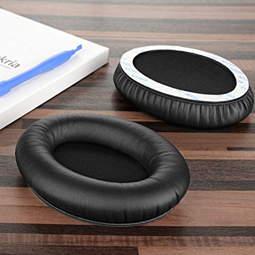 Geekria QuickFit Replacement Ear Pads for Audio-Technica ATH-ANC7, ANC9 Headphones Ear Cushions, Headset Earpads, Ear Cups Cover Repair Parts (Black)