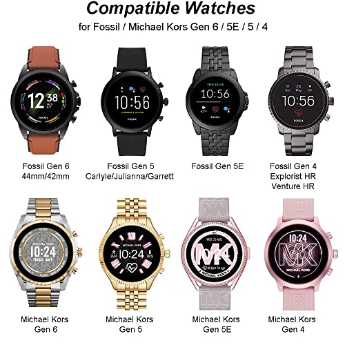 Charger for Fossil Gen 6 / Gen 5 / Gen 4 / Sport, for Michael Kors Gen 6 / Gen 5E / Gen 5 / Gen 4 Smartwatch Magnetic Charging Cable (1, White)