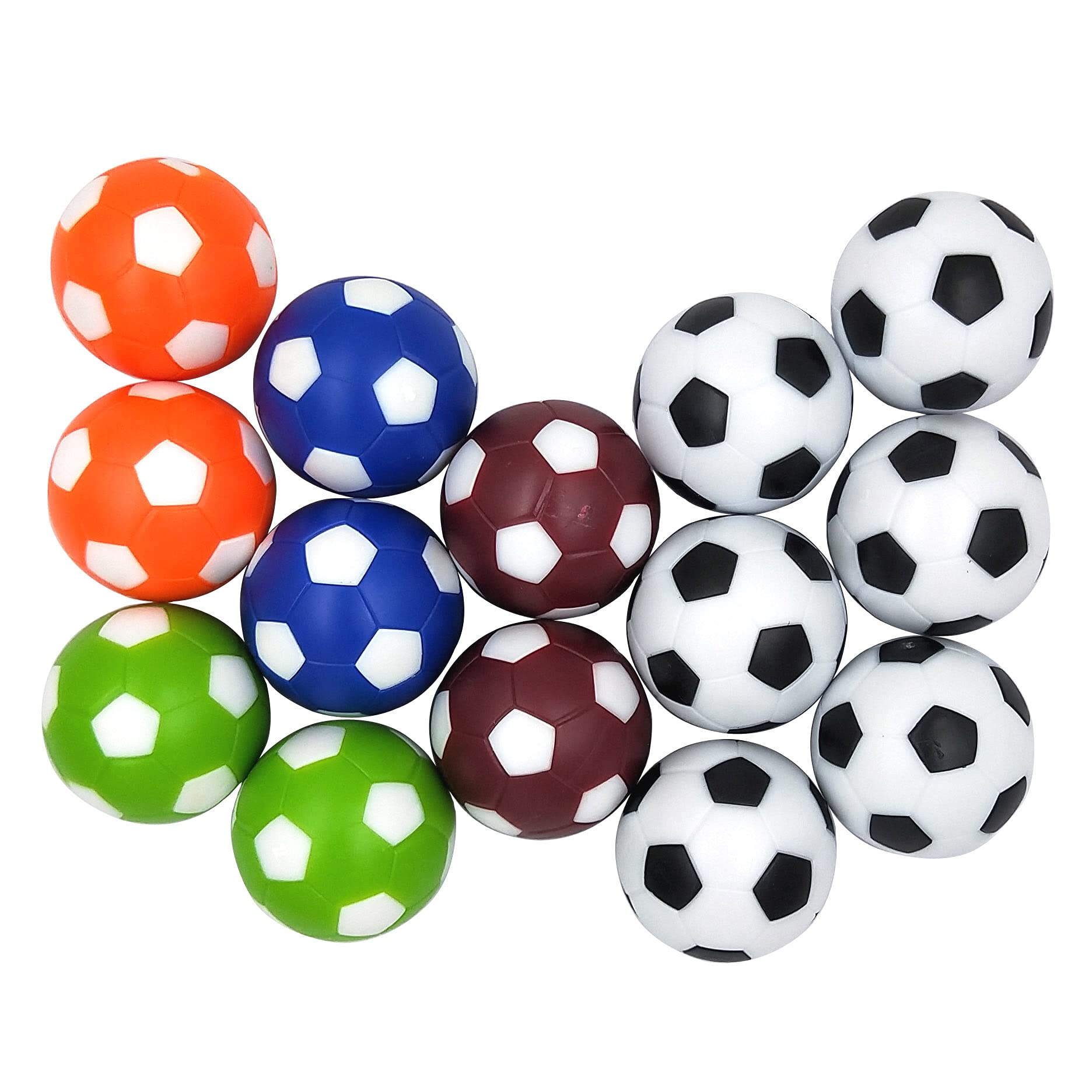 DDonglai 1.42inch(36mm) Multi-Colors Foosball Table Balls/Multi-Color Replacement Soccer Table Balls(14PCS Packed)