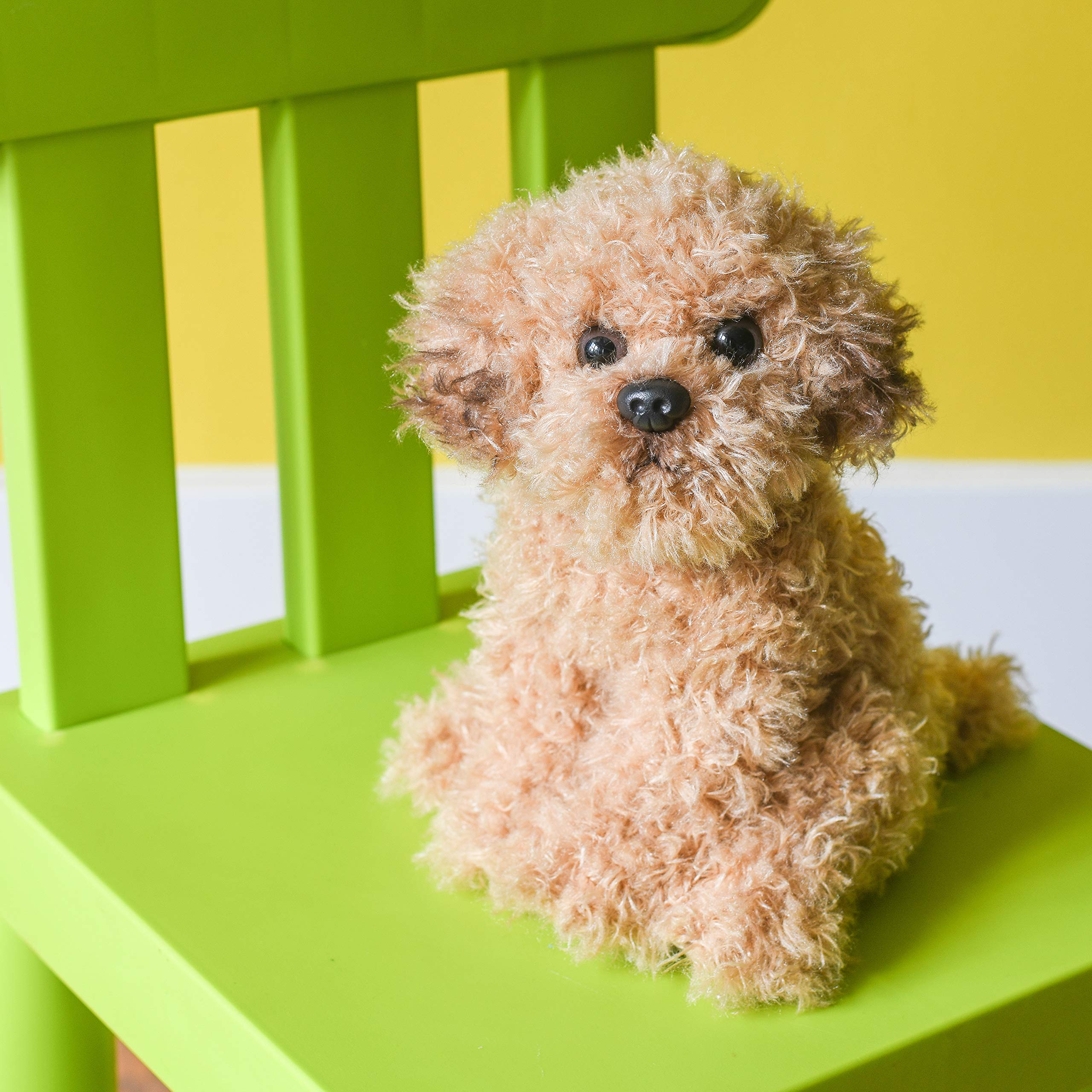DEMDACO Labradoodle Dog Golden Brown 10 inch Children's Soft Plush Stuffed Animal Toy