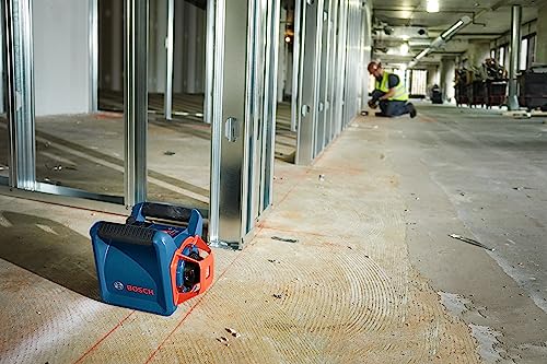 BOSCH REVOLVE900 GRL900-20HVK Exterior 1000ft Range Horizontal/Vertical Self-Leveling Cordless Rotary Laser Kit with Tripod, 8ft Grade Rod and Laser Receiver , Black