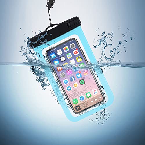 Harapu Universal Waterproof Phone Pouch Case Compatible for iPhone 13 12 11 Pro Max XS MAX XR X 8, Galaxy S21 S20 S11 S10 S8 S8+, Most Phone up to 6.5" Diagonal, Blue