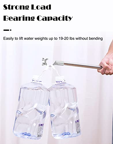 Closet Hanger Reacher Pole with Aluminum Alloy U-shaped Fork Head 56" Adjustable Extend Hook Pole for Closet Rod, Shelf Pole, Ceiling Pole