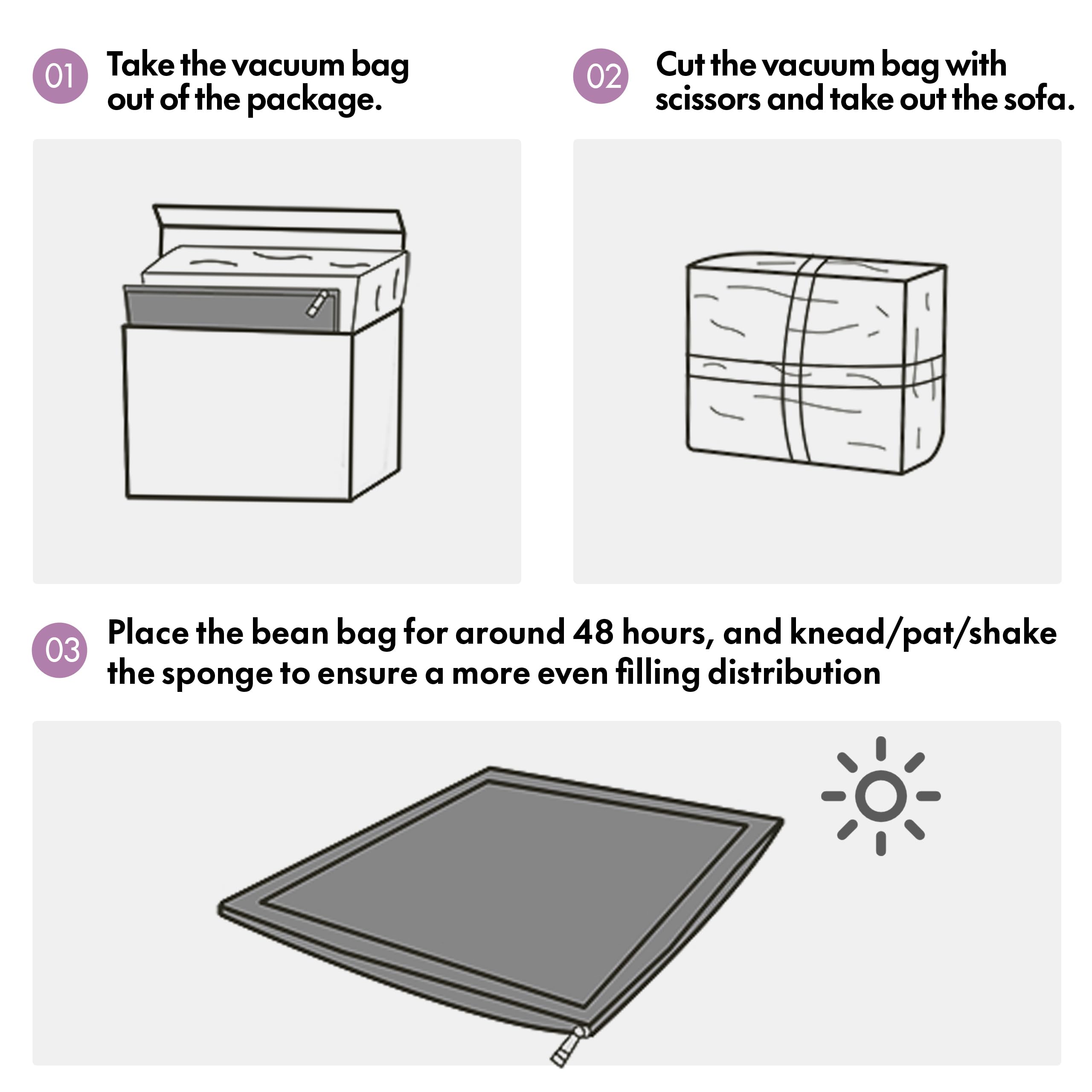 AYEASY Bean Bag Chair with Filler