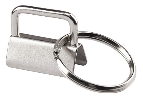 Country Brook Design - 1 Inch Key Chain Fob Wristlet Hardware Sets with Key Ring (Pack of 50)