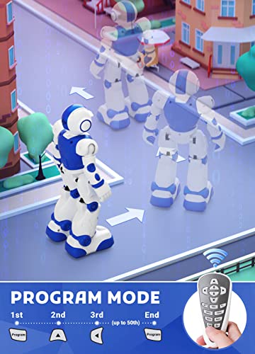 EduCuties Robot Toys for Kids,Programmable Remote Control Smart Walking Dancing Robot Toy Gift with Gesture & Sensing for Age 4 5 6 7 8 9 10 Year Old Boys for Birthday Gift Present