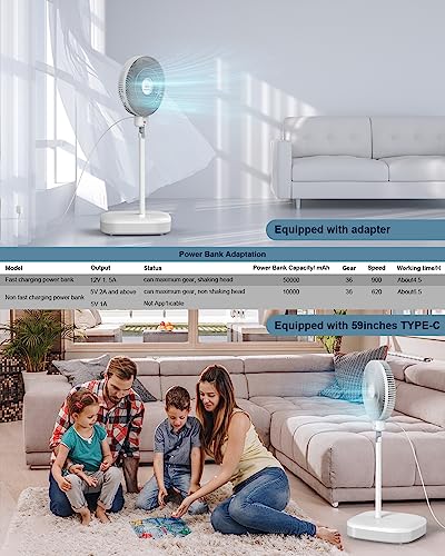 EVYON Standing Fan,15db Quiet Oscillating Fans for Indoors with Remote Controller, Negative Ion 12.8" DC Motor Economized Stand Up Fan Pedestal Fan, 36 Speeds 12H Timer 3 Modes Floor Fans for Home