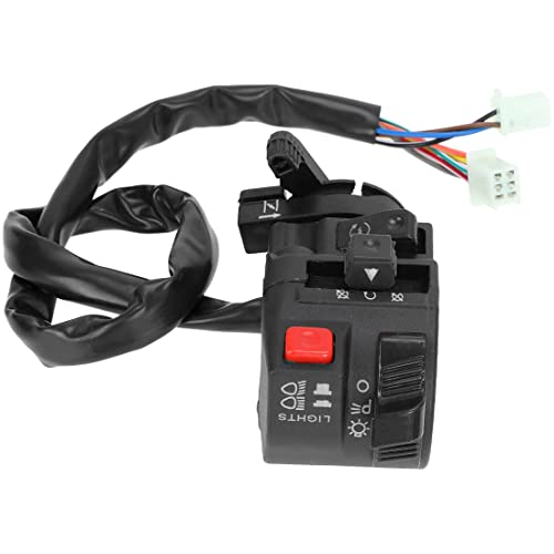 FVRITO 5 Function 9 Wire Left Starter Kill Light Choke Switch Assembly for 150cc 200cc 250cc 300cc TaoTao RoKeta Coolster ICEbear Yamoto Jetmoto Kazuma Vitacci Peace Baja Chinese ATV Quad 4 Wheeler