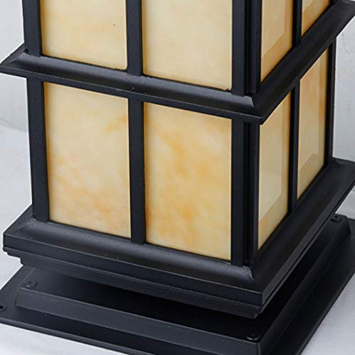 LZQDM Simple Chinese Style Column Head Lamp LED Doorpost Garden Lamp Waterproof Super Bright Villa Fence Home Door Lamp