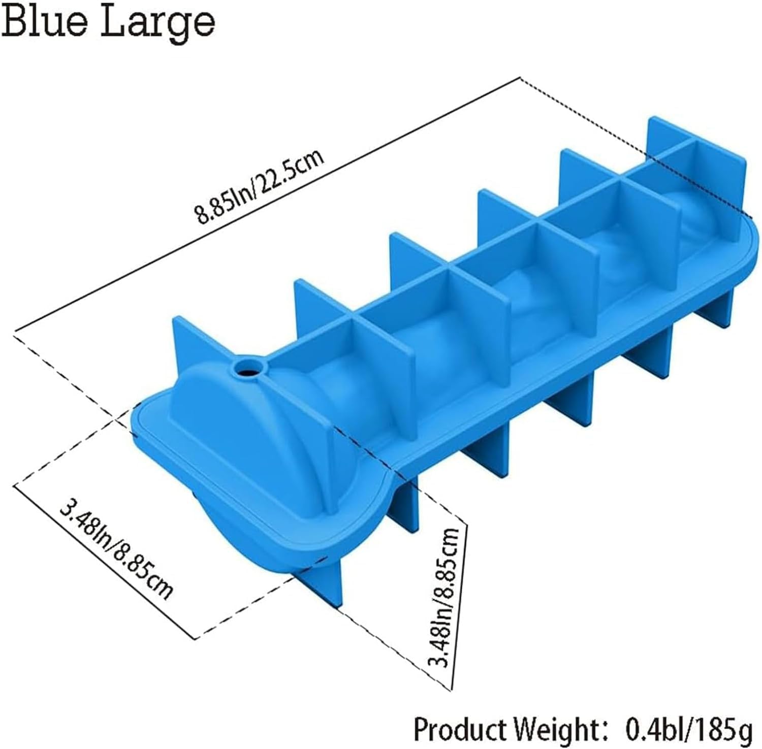 Ayigou Prank Ice Cube Mold for Tumbler Cup, Silicone Personalized Ice Cube Trays for Chilling Whiskey, Cocktails, Drinks, Coffee, Easy Fill and Release Ice Maker, BPA Free, Large, Blue