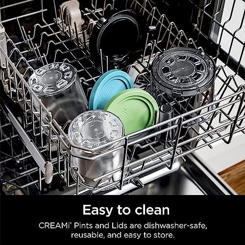 Creami Deluxe Pints, for Ninja Ice Cream Maker Cups, Pint Containers Airtight and Leaf-Proof Compatible with NC299AMZ,NC300s Series Ice Cream Makers