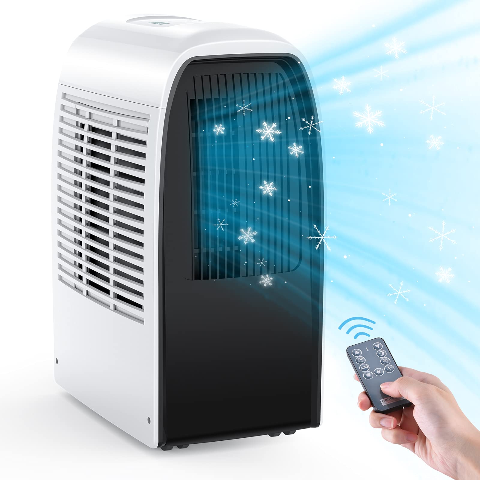 Portable Air Conditioner, NABAIDUN 2022 10000 BTU Portable AC Unit Cools Up to 350 Sq.ft, With Dehumidification, 3 Fan Speeds And Sleep Mode, Includes Washable Filter & Remote Control & Window Kits