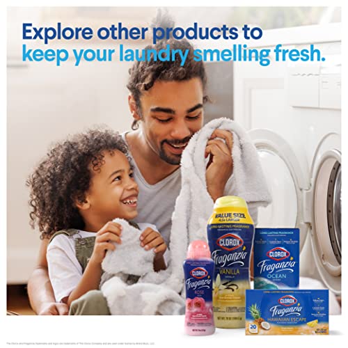 Clorox Fraganzia In-Wash Scent Booster Crystals in Vanilla Scent, 18oz Twin Pack | In-wash Scent Booster for Fresh Laundry in Vanilla Scent, 36 Ounces Total