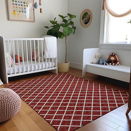 Dalyn Rugs Indoor/Outdoor York YO1 Red Washable 8' x 10'