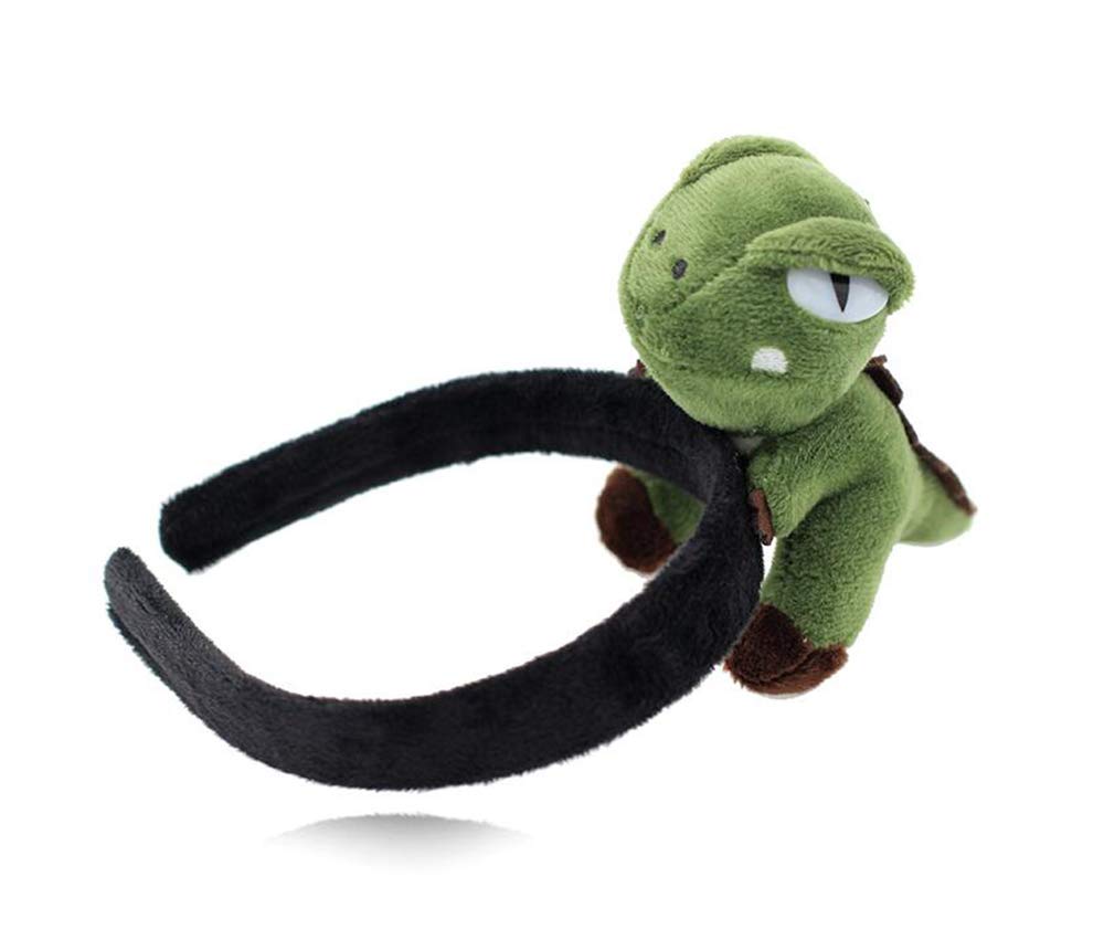 GEOOT Cute Head Hoop 3D Cartoon Dinosaur Headband Plush Toy Party Accessory