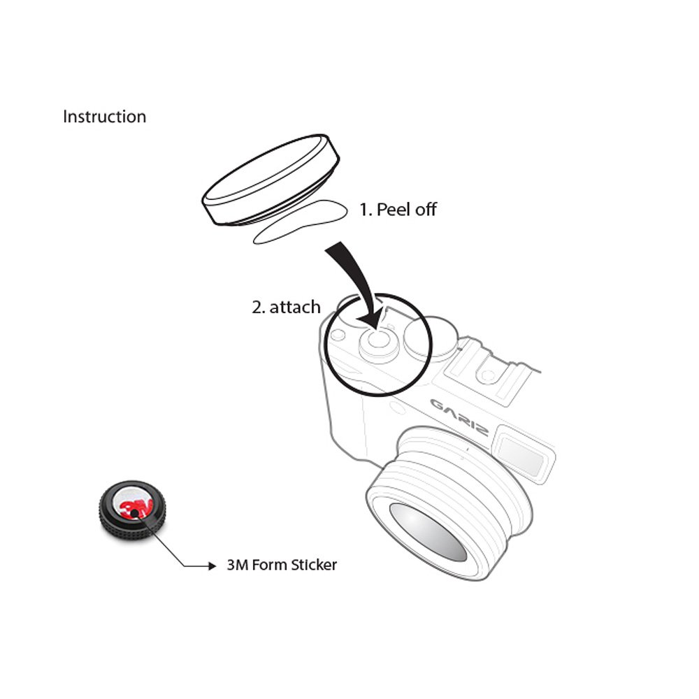 GARIZ Software Release Button (Paste Type) 12mm Gunmetal XA-SB7