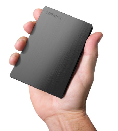 Toshiba Canvio Slim II 1TB Portable External Hard Drive, Black (HDTD210XK3E1)