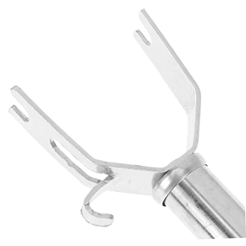 clothes rail closet pole mahl stick laundry grabber tight reach shepard hook stick clothes reaching clothesline prop hooks closet reacher pole clothing Stainless steel fork