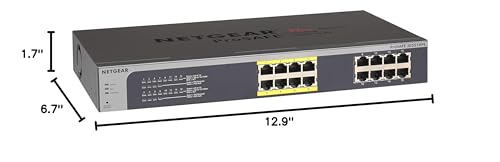 Netgear JGS516PE-100NAS ProSafe Plus JGS516PE Ethernet Switch - 16 Ports - 10/100/1000Base-T - No - 2 Layer Supported - DesktopLifetime Limited Warranty